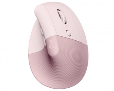 LOGITECH Lift Vertical Ergonomic Wireless miš roze