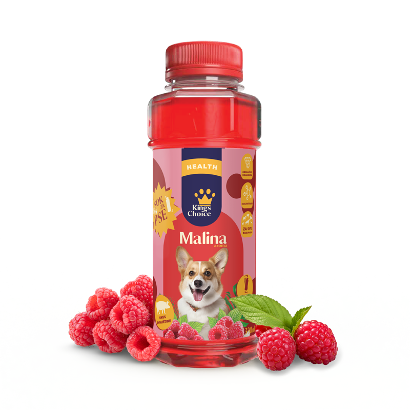 Kings choice sokovi za pse – malina 330ml