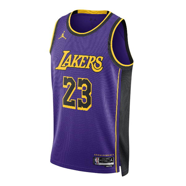 JORDAN × NBA LOS ANGELES LAKERS STATEMENT EDITION 2022/23 SWINGMAN JERSEY '#23 LEBRON JAMES'