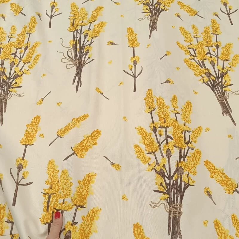 Cotton dekor platno žuto cveće