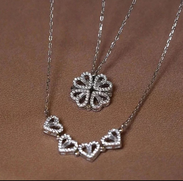 HIRURŠKI ČELIK ogrlica detelina    Prodaja nakita od hirurškog čelika