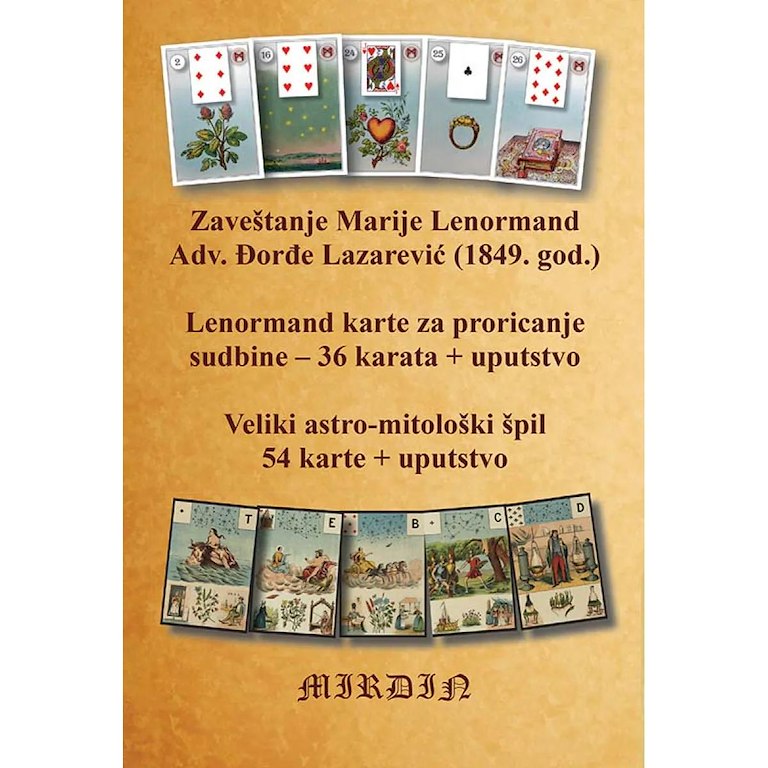 Lenormand Tarot + 2 špila karata + luksuzna kutija