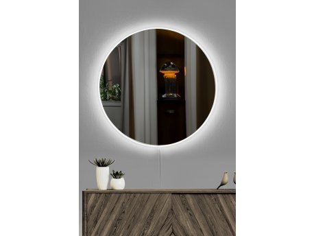 HANAH HOME Ogledalo sa LED osvetljenjem Round Diameter: 60 cm White