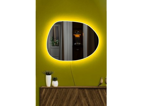 HANAH HOME Ogledalo sa LED osvetljenjem Piago Yellow