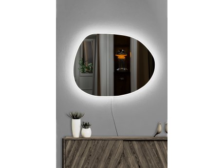 HANAH HOME Ogledalo sa LED osvetljenjem Piago White