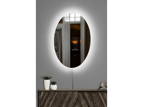 HANAH HOME Ogledalo sa LED osvetljenjem Belrosa White