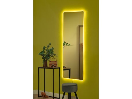 HANAH HOME Ogledalo sa LED osvetljenjem Rectangular 40x120 cm Yellow