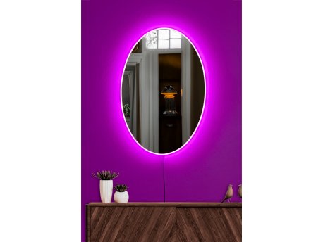 HANAH HOME Ogledalo sa LED osvetljenjem Belrosa Pink