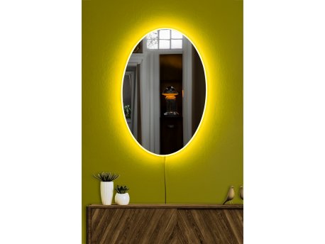 HANAH HOME Ogledalo sa LED osvetljenjem Belrosa Yellow