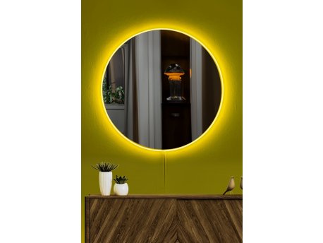 HANAH HOME Ogledalo sa LED osvetljenjem Round Diameter: 40 cm Yellow