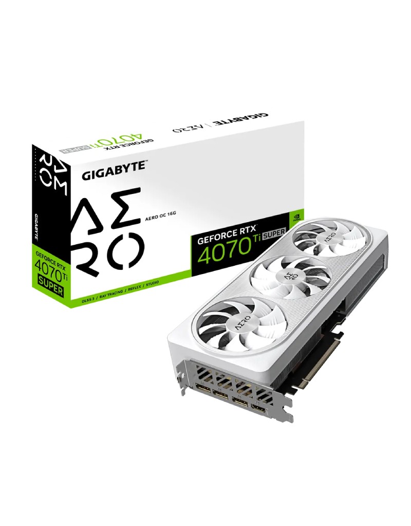 GIGABYTE nVidia GeForce RTX 4070 Ti SUPER 16GB 256bit GV-N407TSAERO OC-16GD