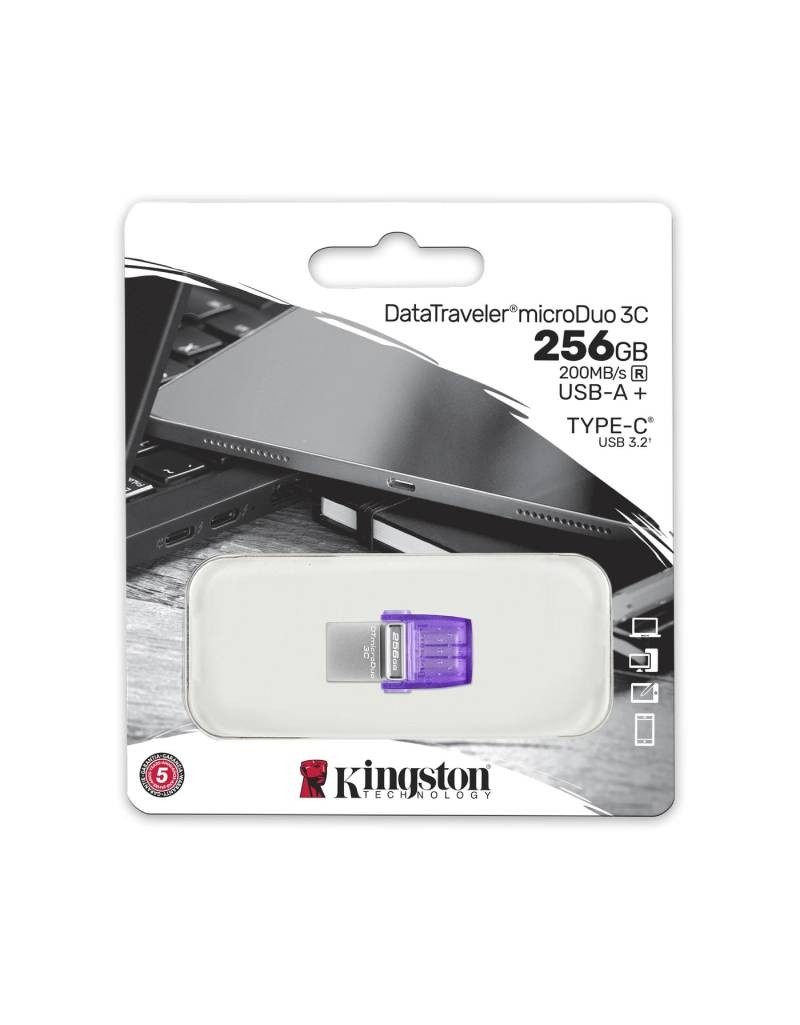 KINGSTON 256GB DataTraveler MicroDuo 3C USB 3.2 flash DTDUO3CG3/256GB