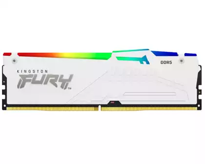 KINGSTON DIMM DDR5 16GB 6400MT/s KF564C32BWA-16 FURY Beast White RGB XMP