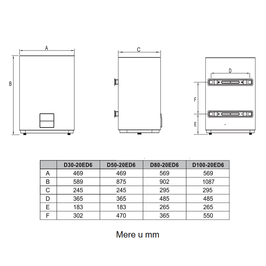 Midea bojler D80-20ED6 Flat WiFi