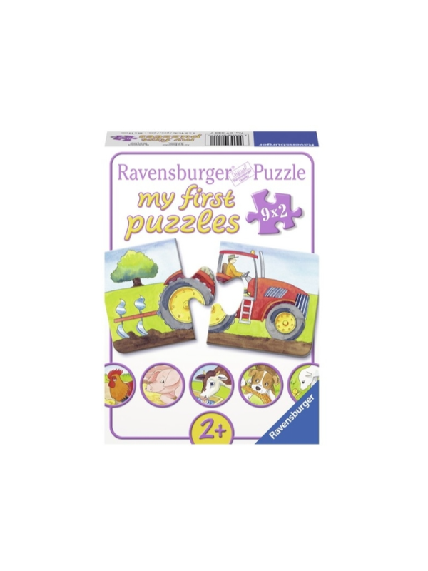 Ravensburger Puzzle (Slagalice) – Moje Prve Puzzle,9 U 1, Na Farmi