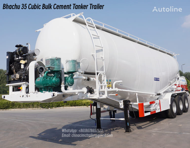 Nova Bhachu 35 Cubic Bulk Cement Tanker Trailer for Sale in Mombasa Kenya cisterna za prevoz cementa