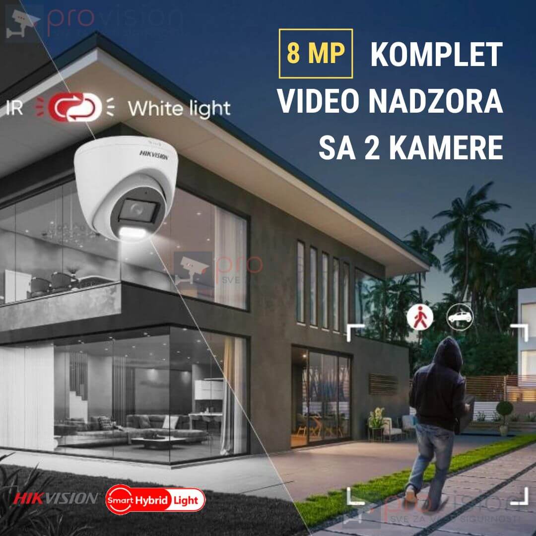 Hikvision Smart Hybrid Light komplet sa 2 kamere 8MP