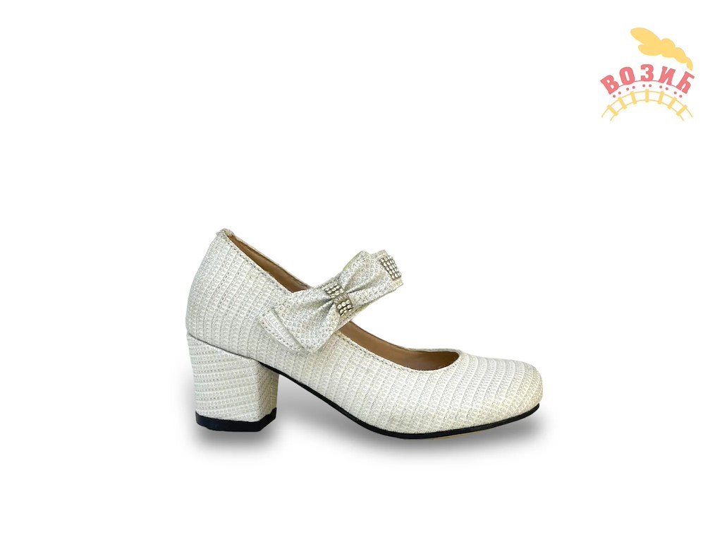 SF white sparkles heels 23