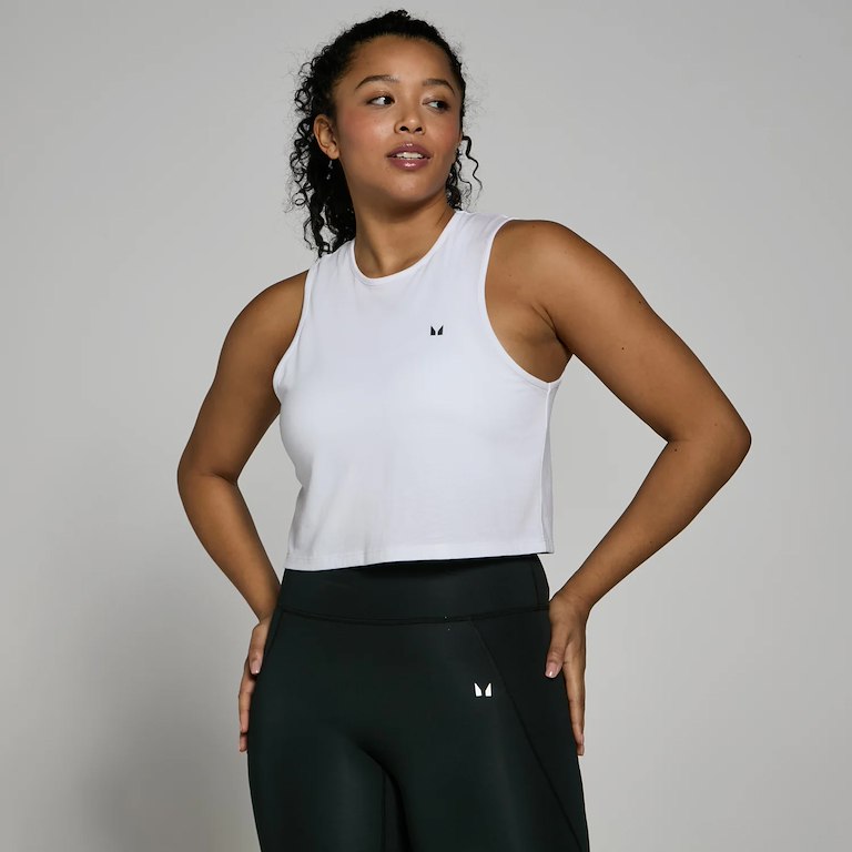 MP Women's Training Cropped Vest - ženska majica bez rukava - bela