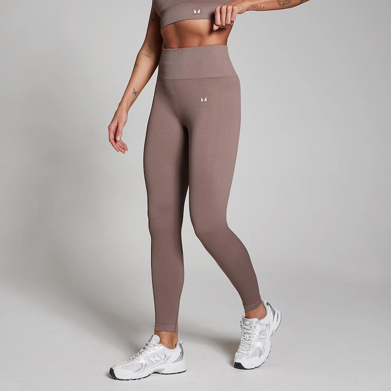 MP Women's Tempo Rib Seamless Leggings - ženske helanke - boja lešnika