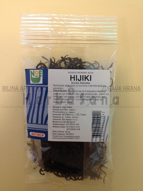 Alge Hijiki (Hidžiki) 25g Mitoku