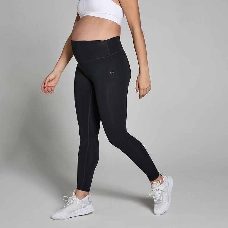 MP Women's Maternity Mid Rise Leggings - helanke za trudnice - crne