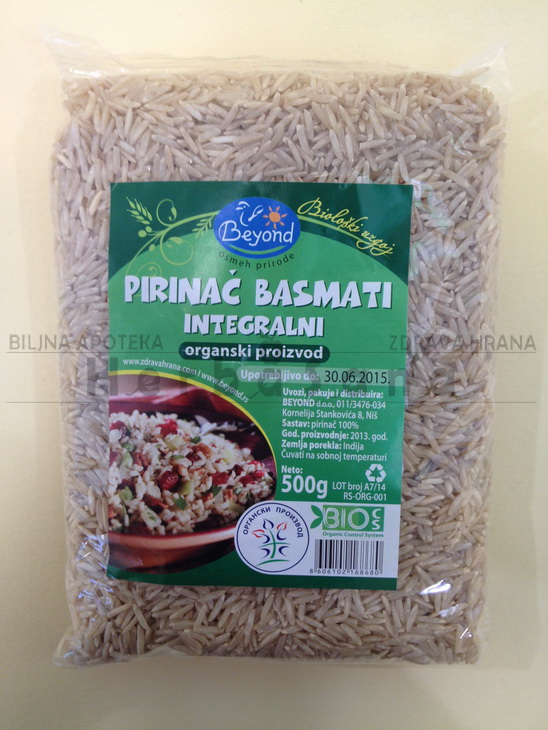 Basmati pirinač integralni 500 g (organski proizvod)