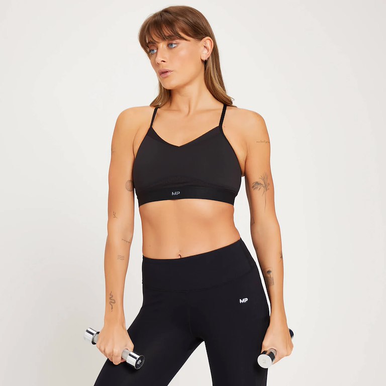 MP Women's Power Ultra Strappy Sports Bra - Black