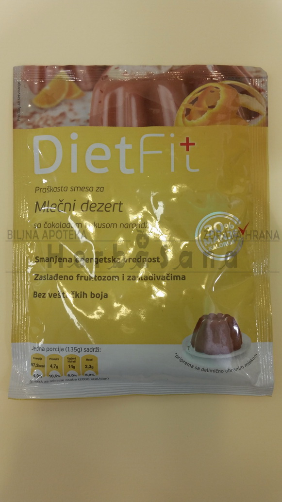 DietFit mlečni dezert čokolada narandža