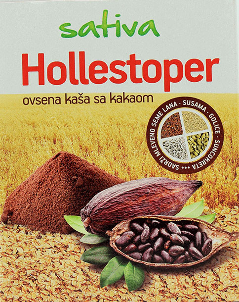 Hollestoper ovsena kaša sa kakaom 2x70g