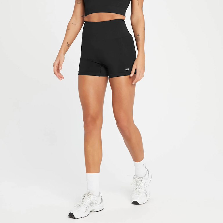 MP Women's Tempo Tonal Seamless Booty Shorts - ženski šorts - crni