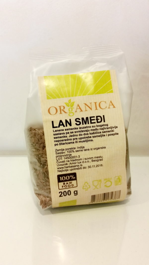 Lan smeđi 200 gr Organica (organski proizvod)