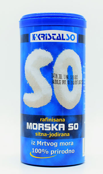 Morska so – rafinisana sitna jodirana 500g