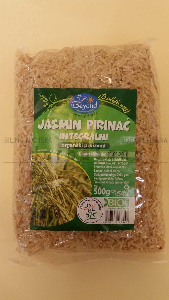 Pirinač jasmin integralni 500g (organski proizvod)