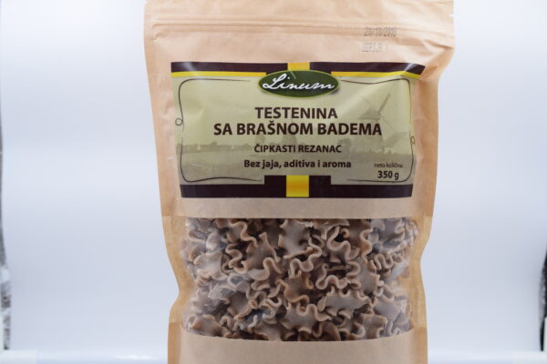 Testenina sa brašnom badema čipkasti rezanac 350 g