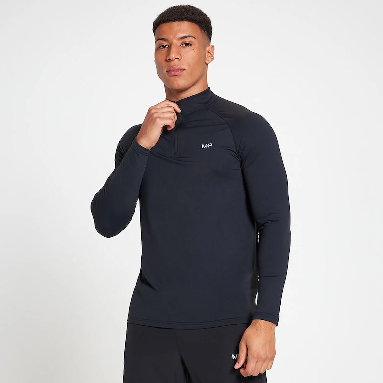 MP Men's Velocity 1/4 Zip Top - muška majica dugih rukava sa rajsferšlusom - crna