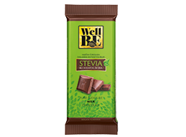 WellBE mlečna čokolada stevia 80g