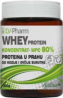 Whey protein od kozje i ovčije surutke 80% koncentrat 300g