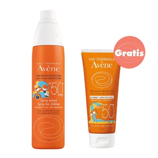 Avene sprej za decu sa SPF 50+ 200ml + Avene dečije mleko SPF 50+ 100ml