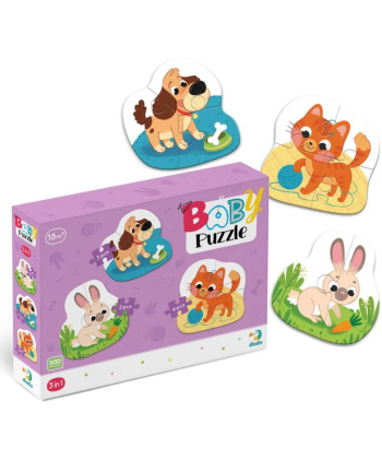 Dodo puzzle za decu 3u1 Ljubimci 9 delova - A074767