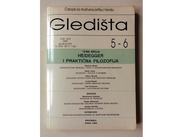 GLEDIŠTA br. 5-6 (HEIDEGGER I PRAKTIČNA FILOZOFIJA)