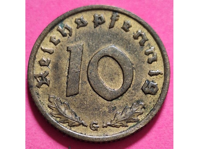 10 Reichspfenig 1938 G Nemačka