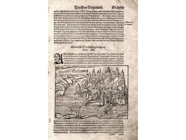 Originalna gravira Beograda iz 1577.g. - RRR !
