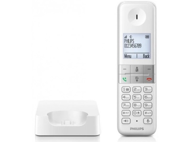 Fiksni bezicni telefon Philips D470 Ekran1.8inc, BLOCK, Polifon, White