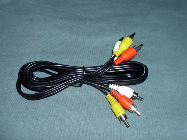 AV adapter činč 3-RCA na 3-RCA