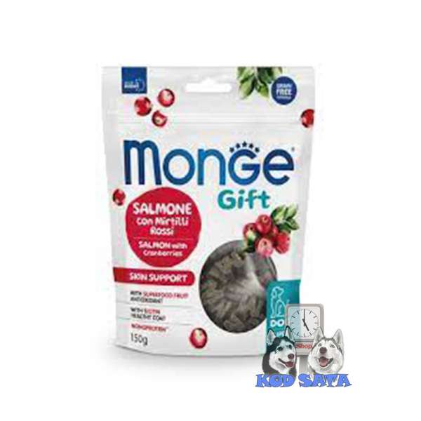 Monge Gift Poslastice Za Pse, Losos sa Brusnicom 150g.