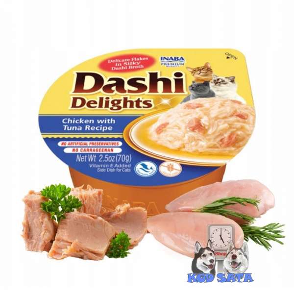 Inaba Dashi Japanska Čorba Za Mačke, Piletina i Tuna 70g