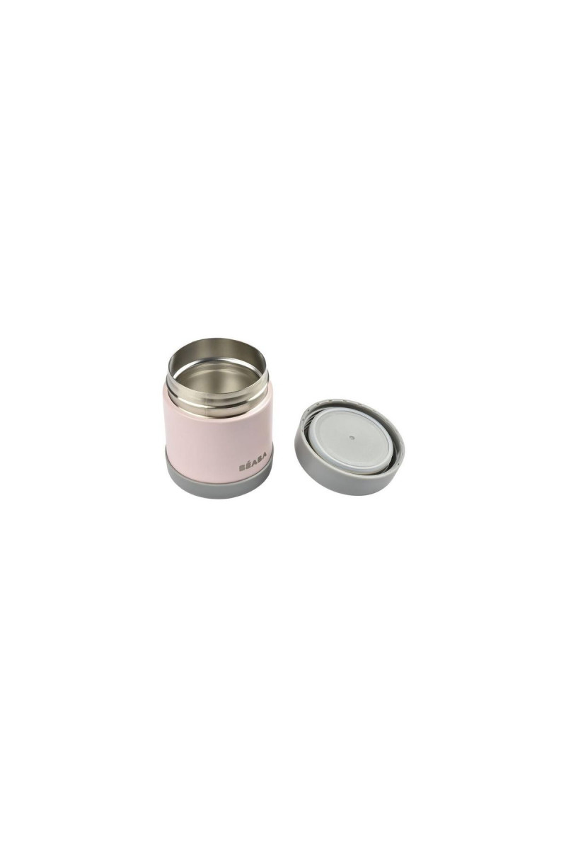 Beaba inox termo posuda 300ml,dark mist/light pink