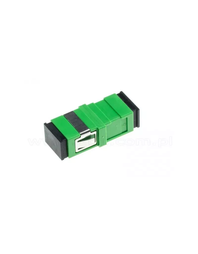 SC-APC/SC-APC singlemode fiber simplex adapter (1 x SC-APC SM) zeleni