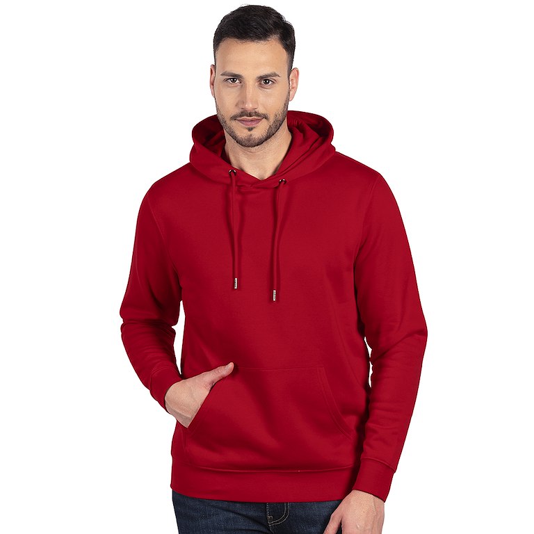 ABSOLUT HOODY, dukserica sa kapuljačom od organskog pamuka, 280 g/m2, crvena